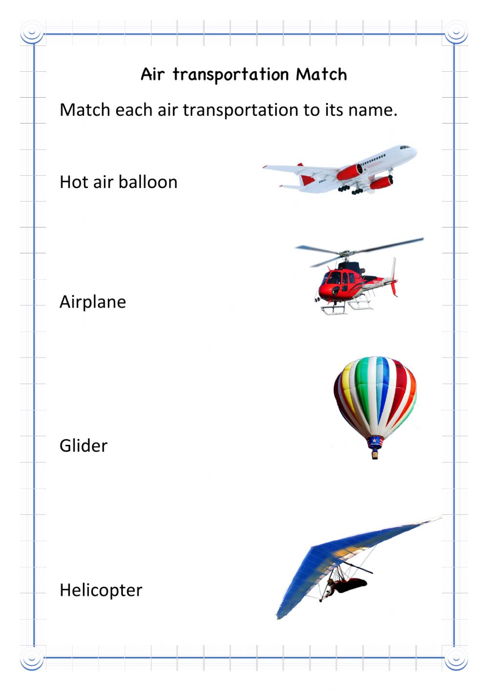 Transportation Names Worksheets - WorksheetsCity