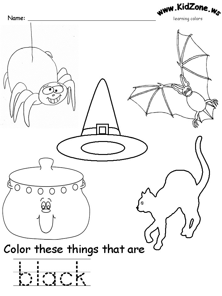 Coloring Black Pictures Worksheets - WorksheetsCity