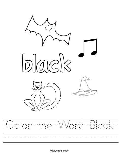 Coloring Black Pictures Worksheets - WorksheetsCity