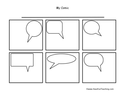 Different Shapes Comic Strip Worksheets - WorksheetsCity