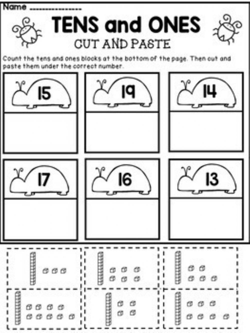 Tens And Ones Matching Worksheets - WorksheetsCity