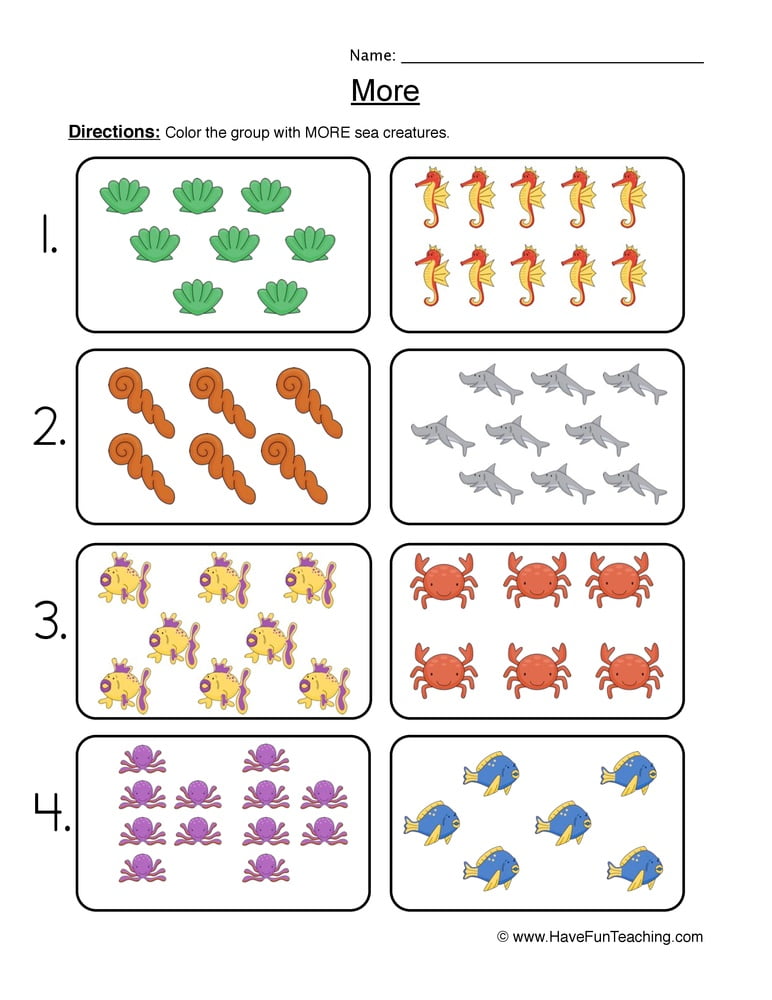 Circling Groups With More Worksheets - WorksheetsCity