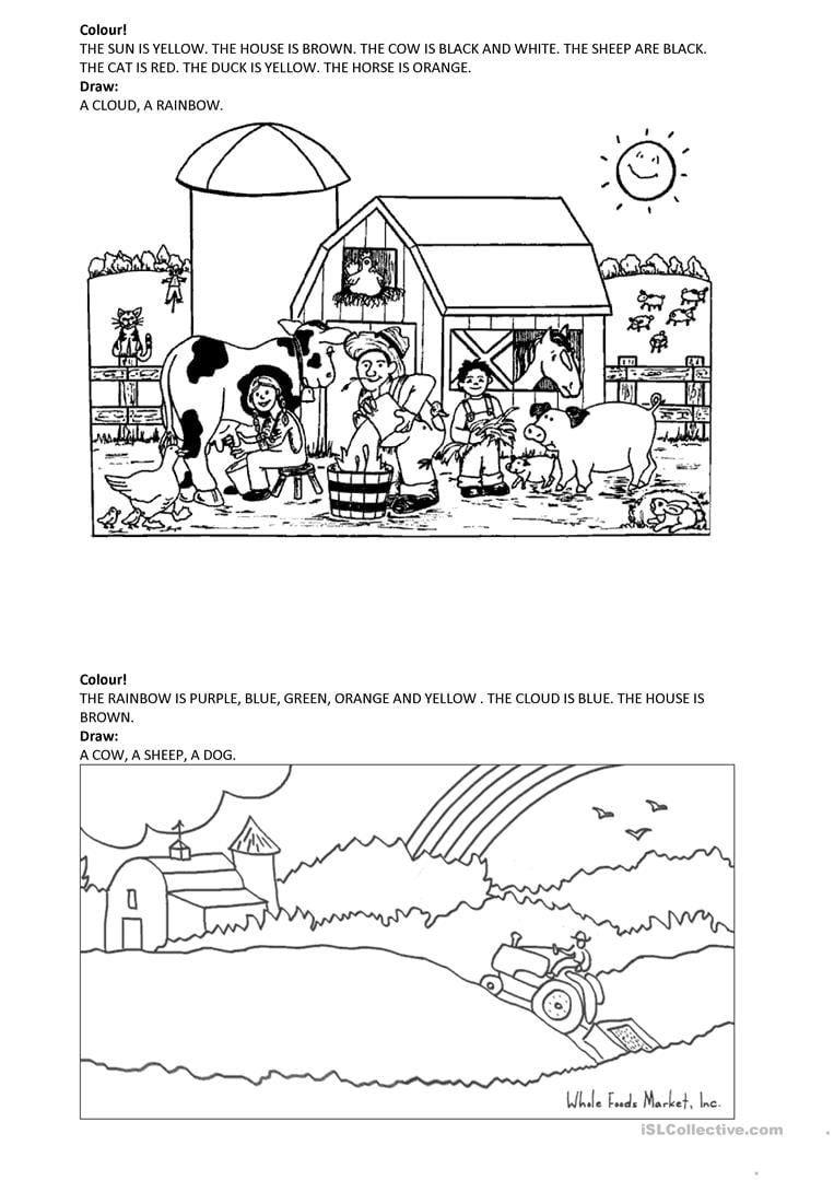 Drawing Farm Animals Worksheets - WorksheetsCity