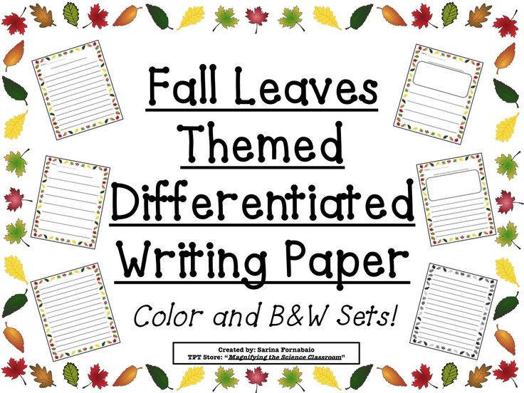 Thanksgiving Fall Leaves Writing Paper - WorksheetsCity