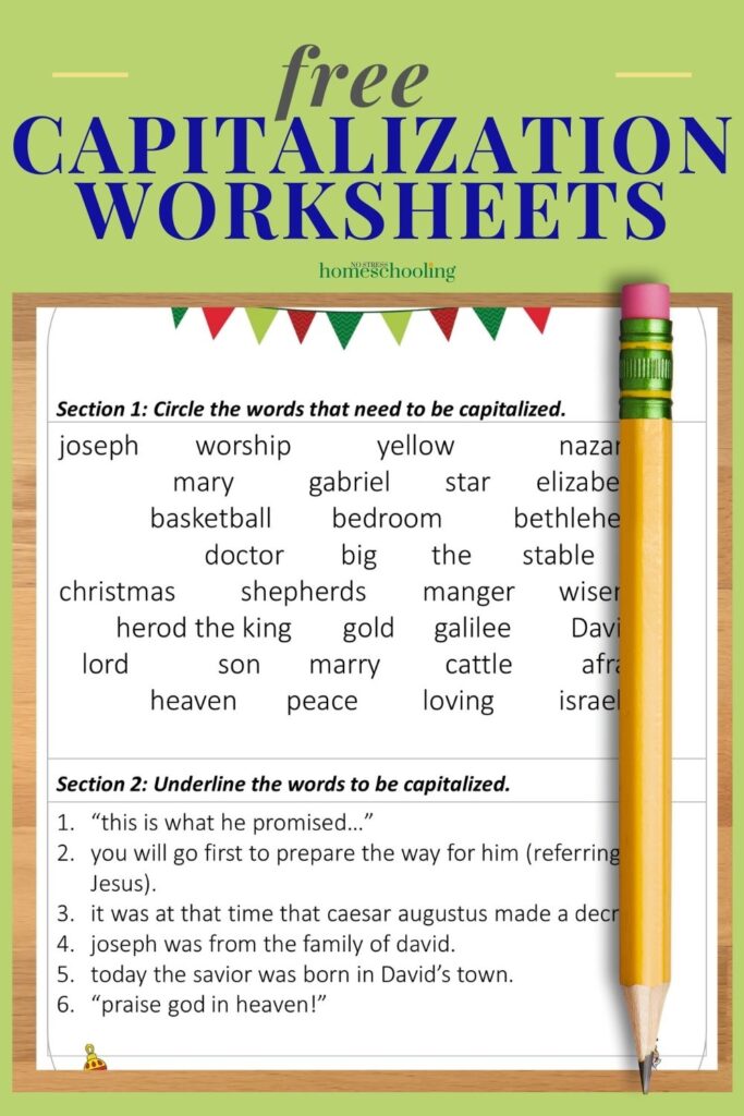 Christmas Capitalization Worksheets - WorksheetsCity