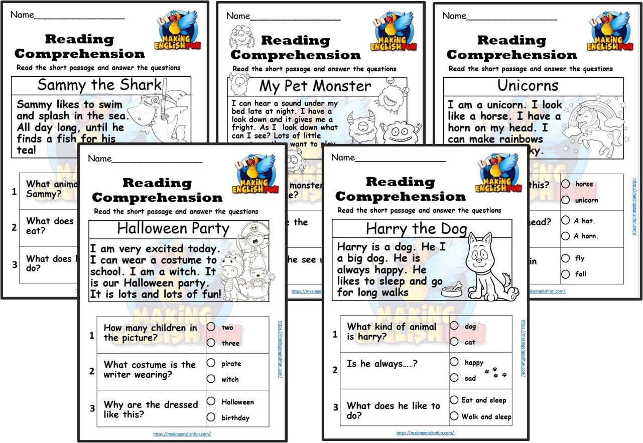 Make Your Own Card Games Reading Comprehension Worksheets - WorksheetsCity