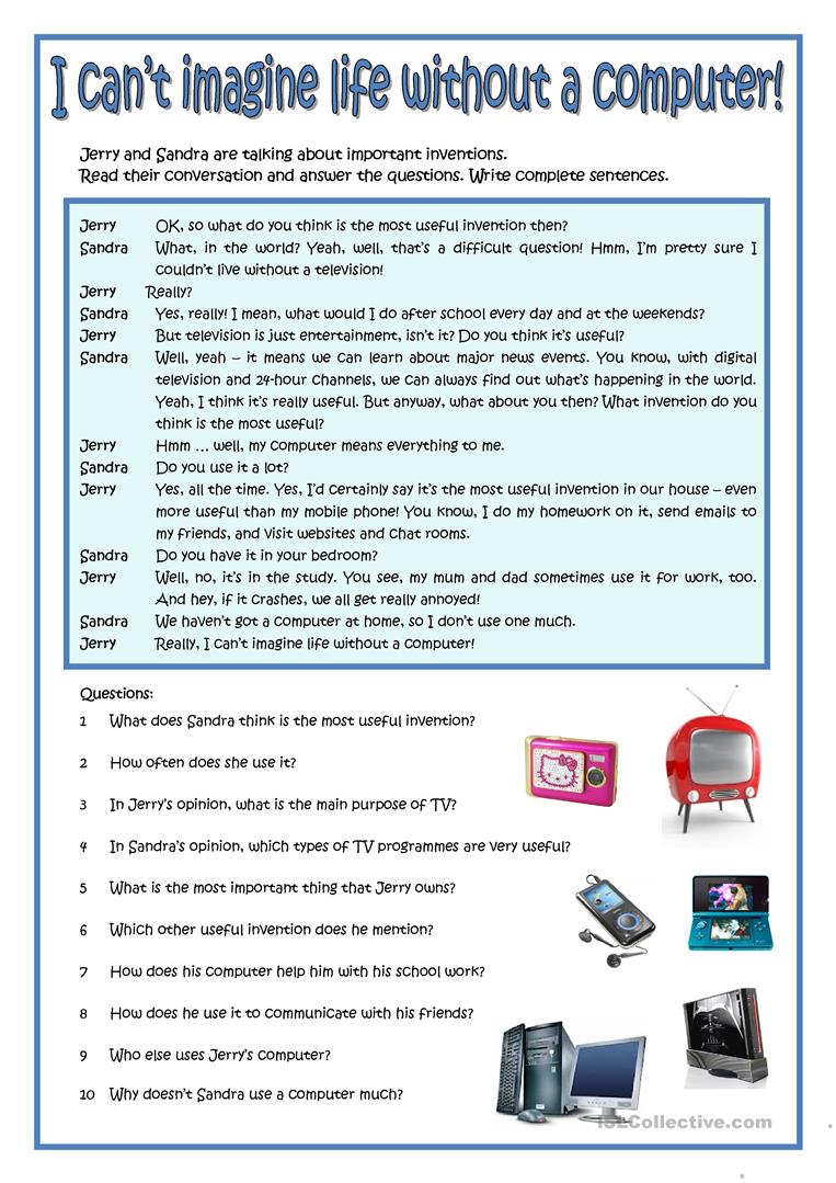 Broken Computer Reading Comprehension Worksheets - WorksheetsCity