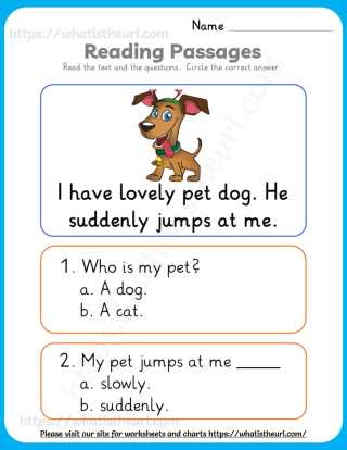My Pet Dog Reading Comprehension Worksheets - WorksheetsCity