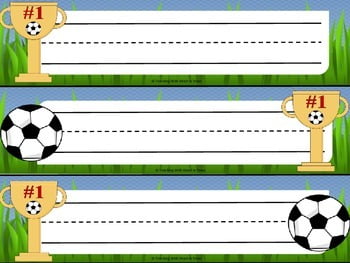 Soccer Desk Name Tags - WorksheetsCity