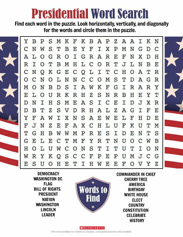 Washington Word Search Worksheets - WorksheetsCity