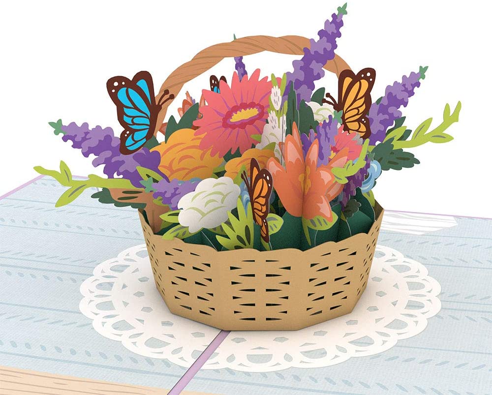 Mother Day Flower Basket Card - WorksheetsCity
