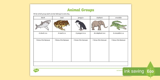 Sorting Animals Into Groups Worksheets - WorksheetsCity