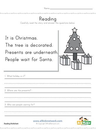 Christmas Tree Reading Comprehension Worksheets - WorksheetsCity