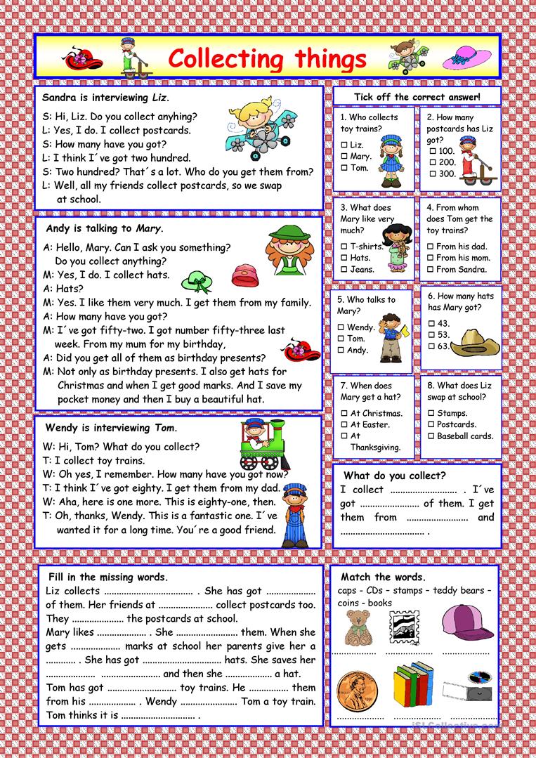 Collecting Coins Reading Comprehension Worksheets - WorksheetsCity