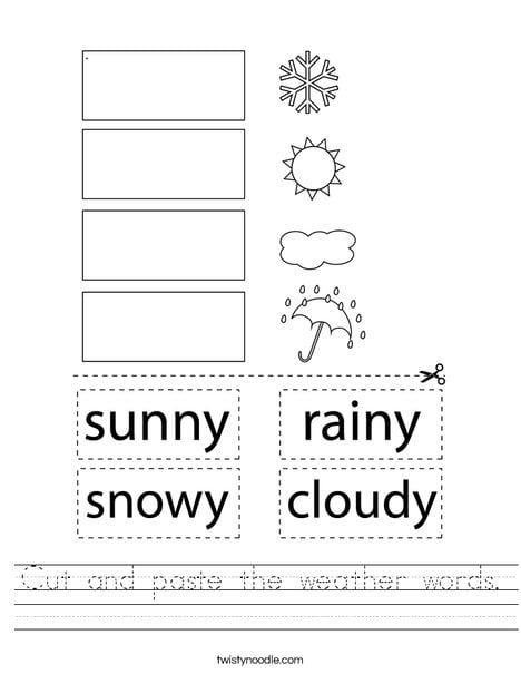 Weather Words Worksheets - WorksheetsCity