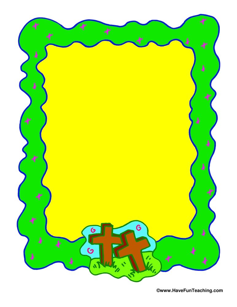 Easter Cross Writing Paper - WorksheetsCity