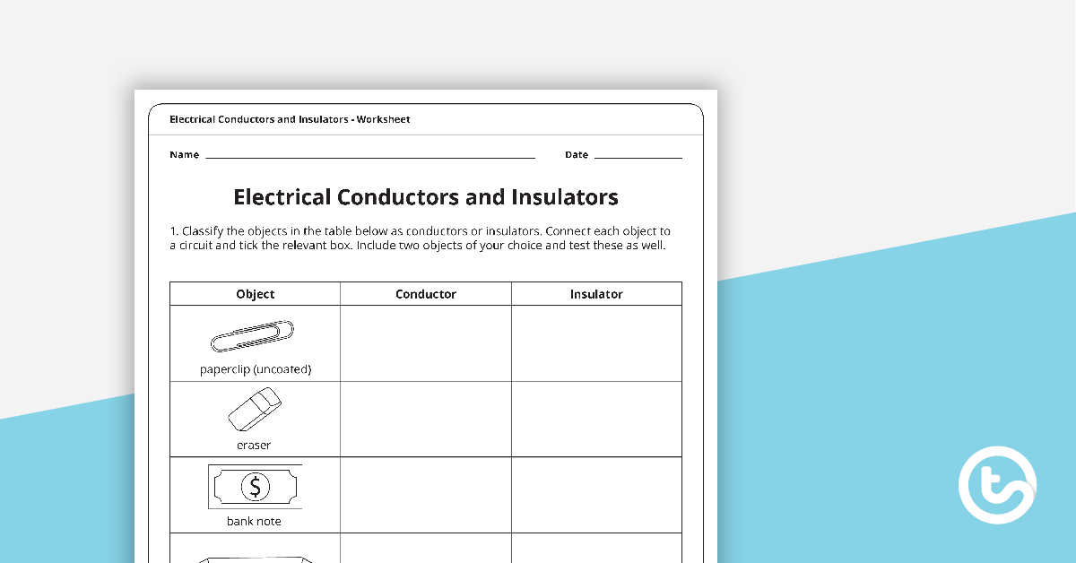 Circuits Conductors Worksheets - WorksheetsCity
