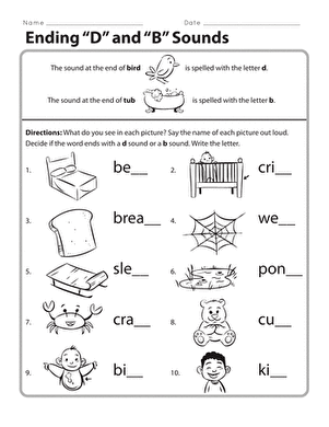 To B Or To D Sounds Worksheets - WorksheetsCity