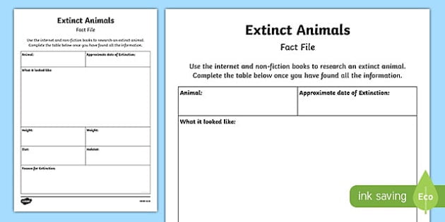 Extinction Worksheets - WorksheetsCity