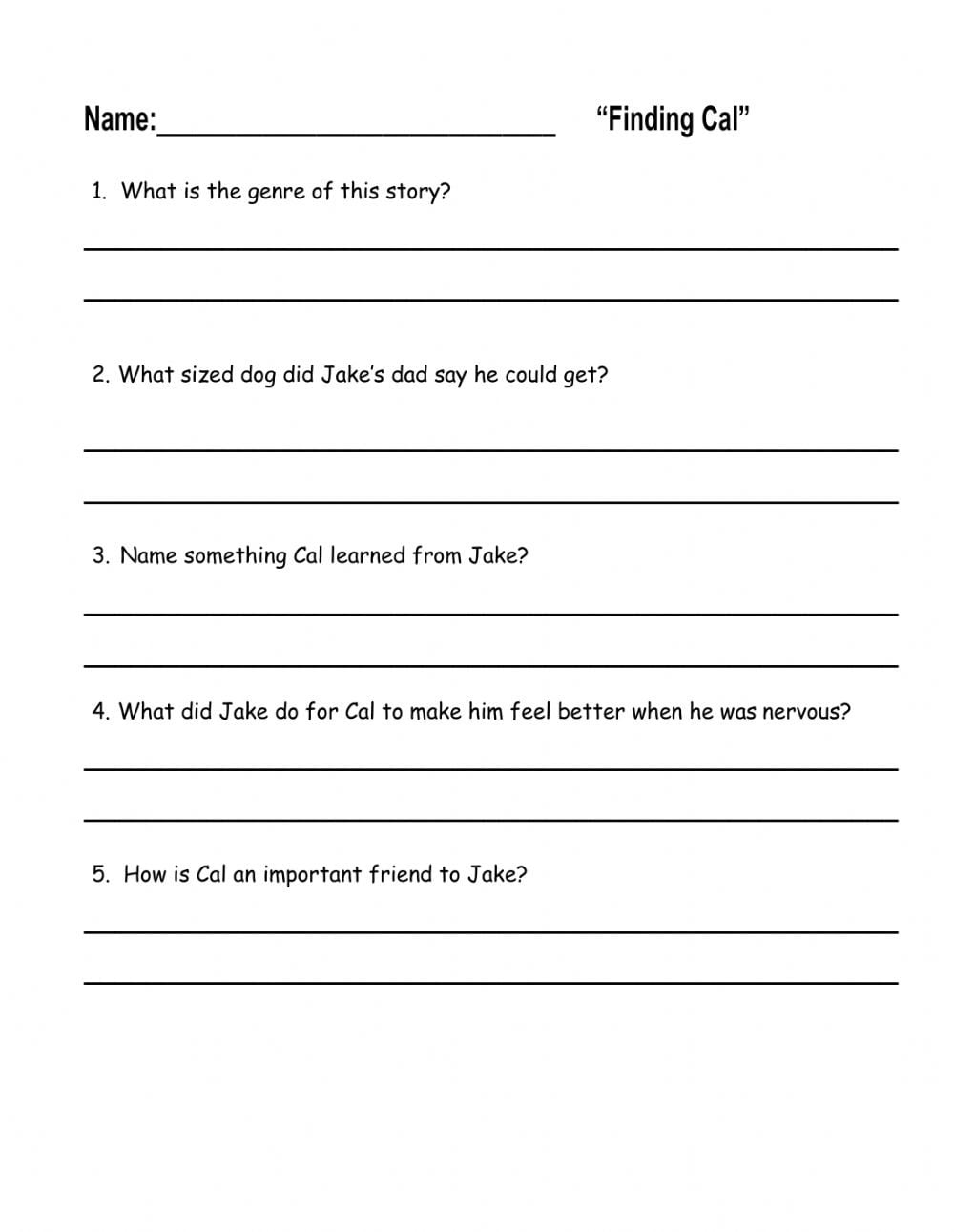Finding Something To Do Reading Comprehension Worksheets - WorksheetsCity