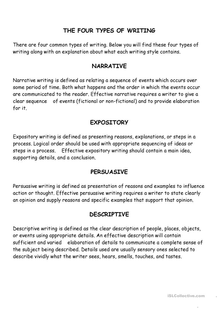 Types Of Expository Writing Worksheets WorksheetsCity Types Of Expository Writing Worksheets WorksheetsCity