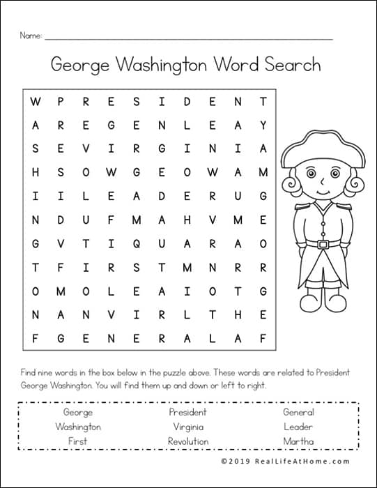 Washington Word Search Worksheets - WorksheetsCity