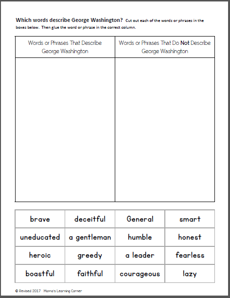 Washington Worksheets - WorksheetsCity