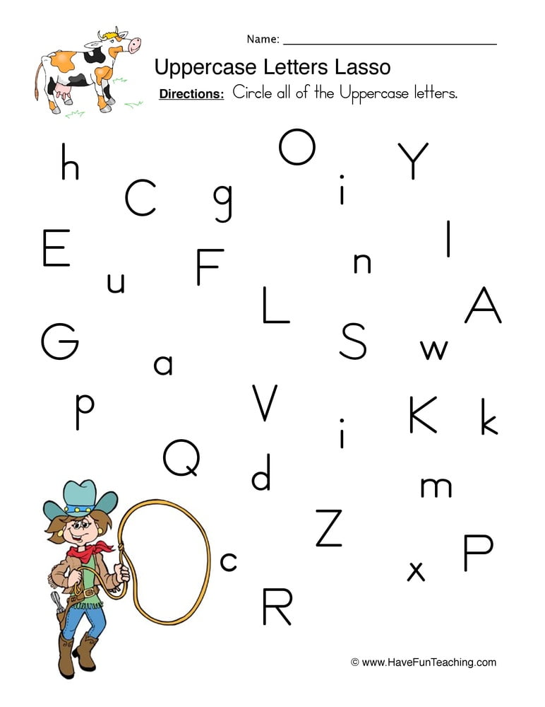 Identifying Uppercase Letters Worksheets - WorksheetsCity