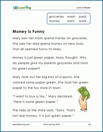 Found Money Reading Comprehension Worksheets - WorksheetsCity