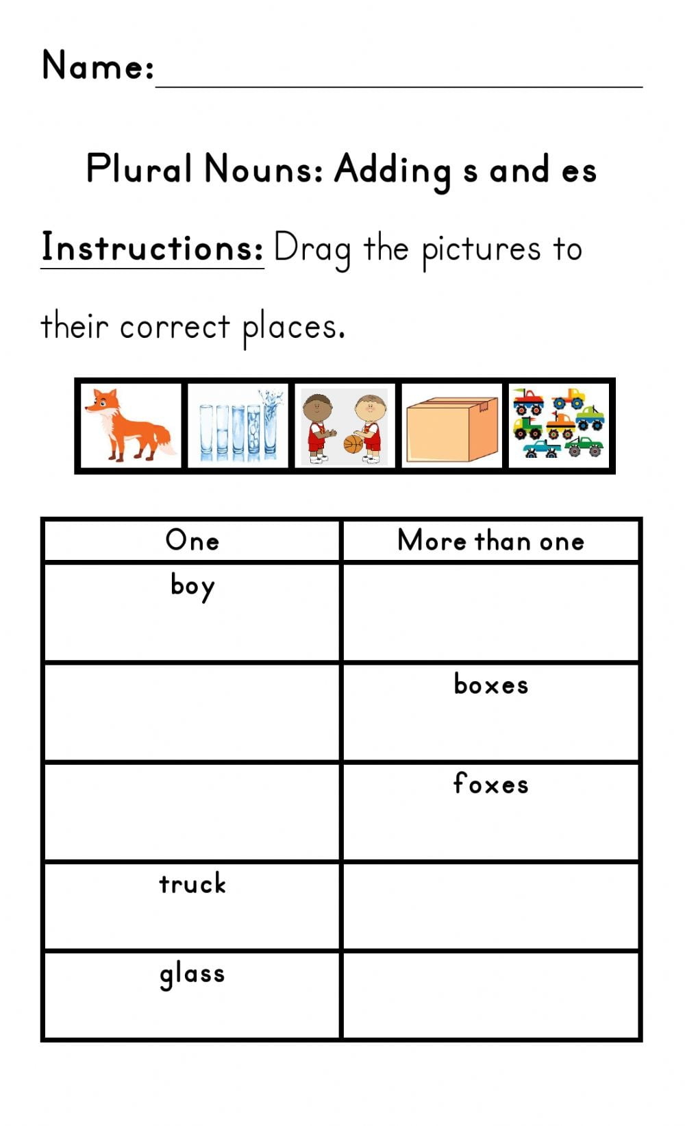 Plural Noun Adding ES Worksheets WorksheetsCity Plural Noun Adding ES Worksheets WorksheetsCity