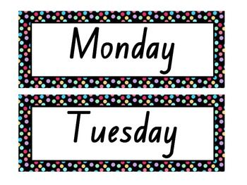 Days Of The Week Classroom Signs - WorksheetsCity