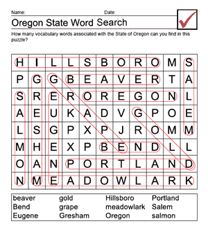 Oregon Word Search Worksheets - WorksheetsCity