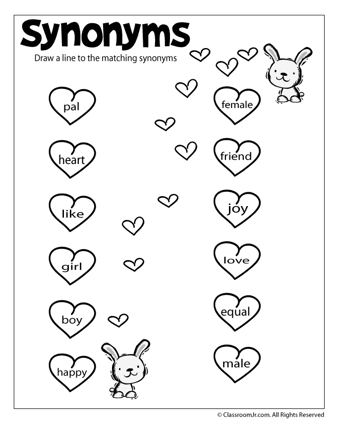 Antonyms Drawing Pictures Worksheets - WorksheetsCity
