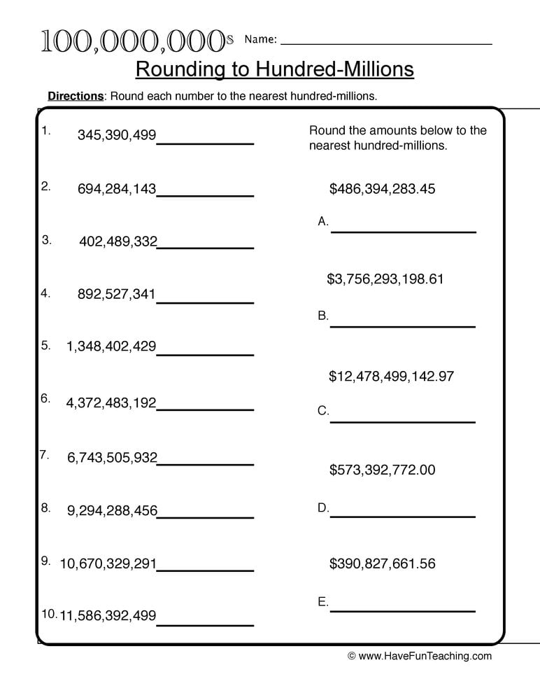 Rounding To Hundred Billions Worksheets WorksheetsCity Rounding To Hundred Billions Worksheets WorksheetsCity