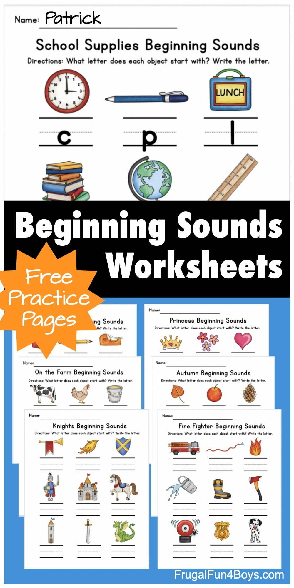 Beginning Sounds Objects Worksheets - WorksheetsCity