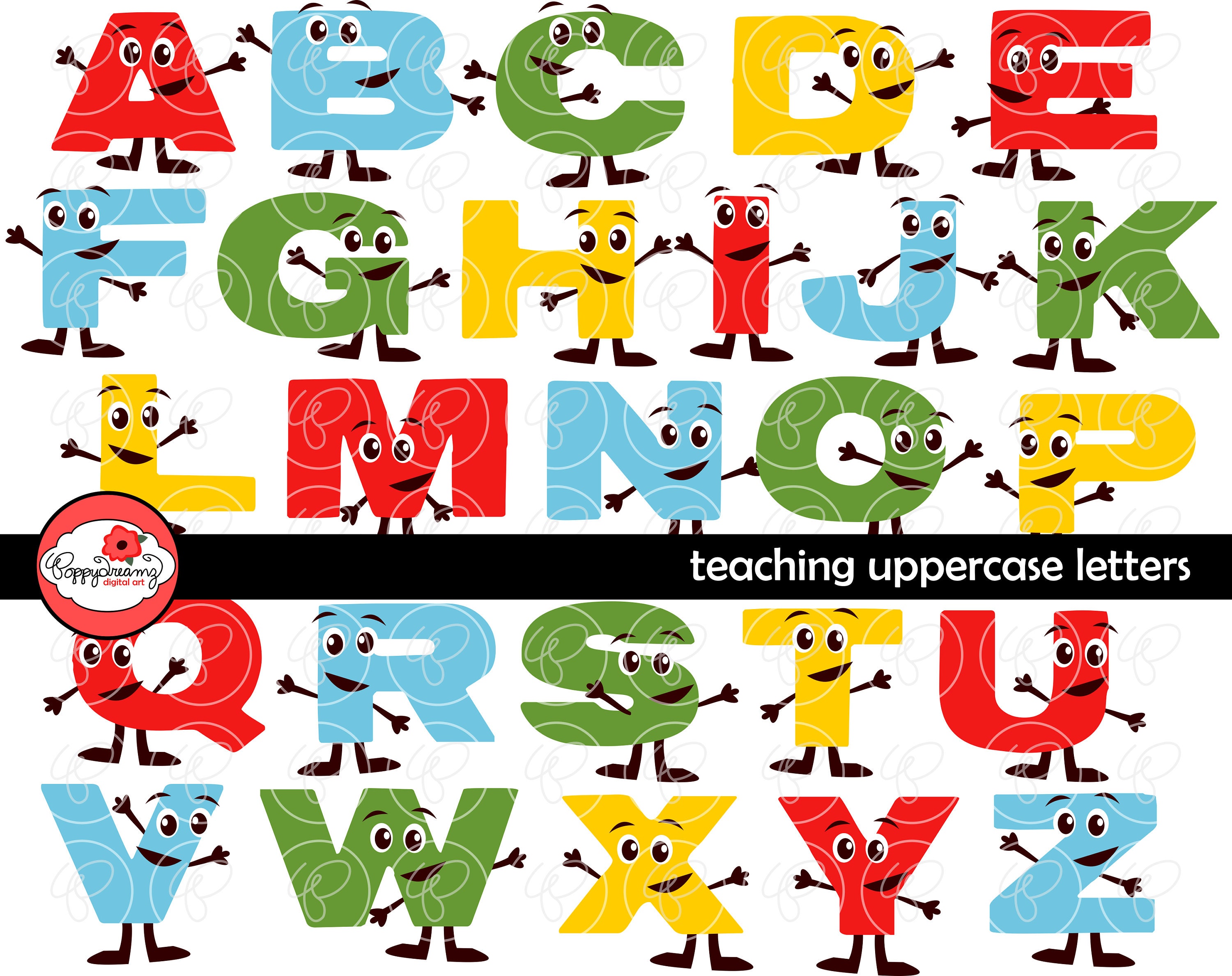 Alphabet Uppercase Letters Clip Art - WorksheetsCity