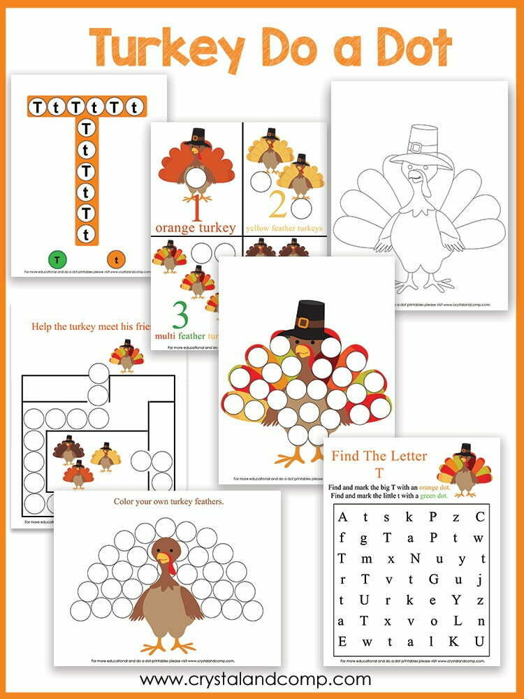 Turkey Dot To Dot Worksheets - WorksheetsCity