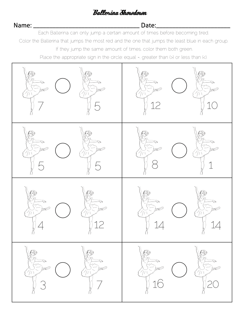 Ballet Multiplication Worksheets - WorksheetsCity