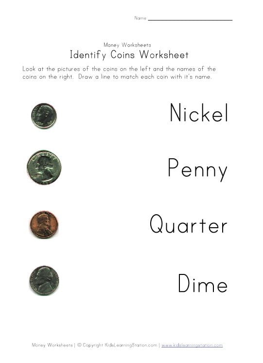 Penny Nickel Dime Quarter Worksheets - WorksheetsCity