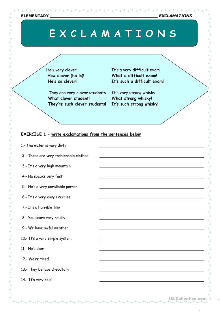 Exclamations Worksheets WorksheetsCity Exclamations Worksheets WorksheetsCity