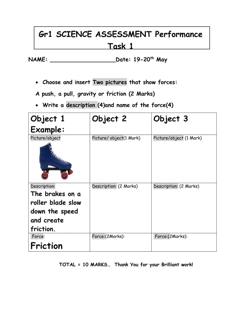 Gravity Or Friction Force Worksheets - WorksheetsCity