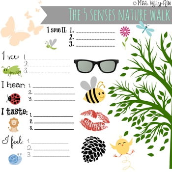Five Senses Nature Walk Worksheets - WorksheetsCity