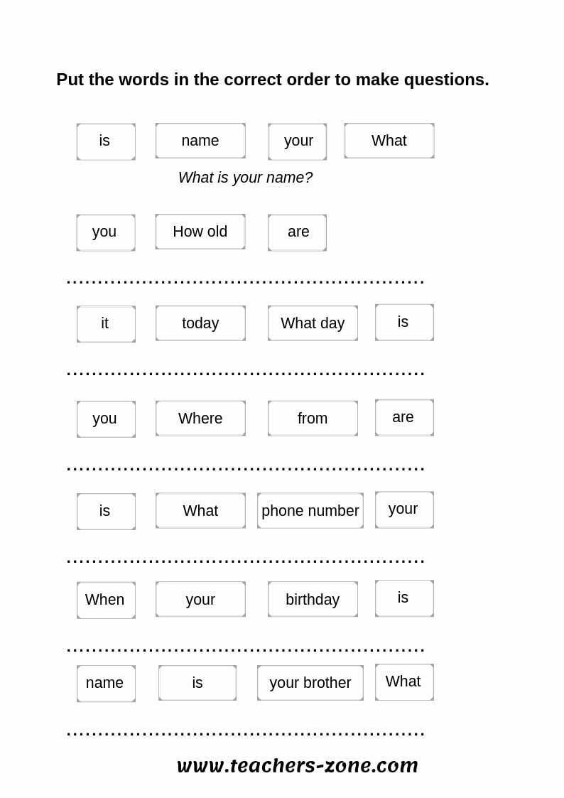 Questions Worksheets - WorksheetsCity