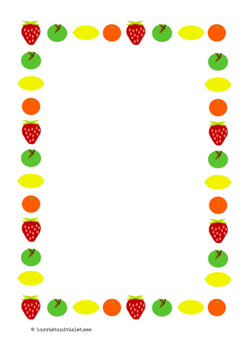 Fruit Writing Paper - WorksheetsCity