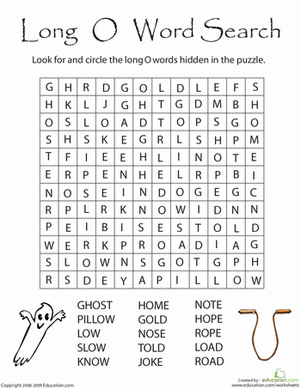 Long Vowel O Puzzle - WorksheetsCity