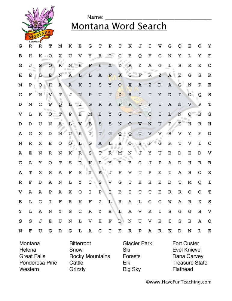 Montana Worksheets - WorksheetsCity