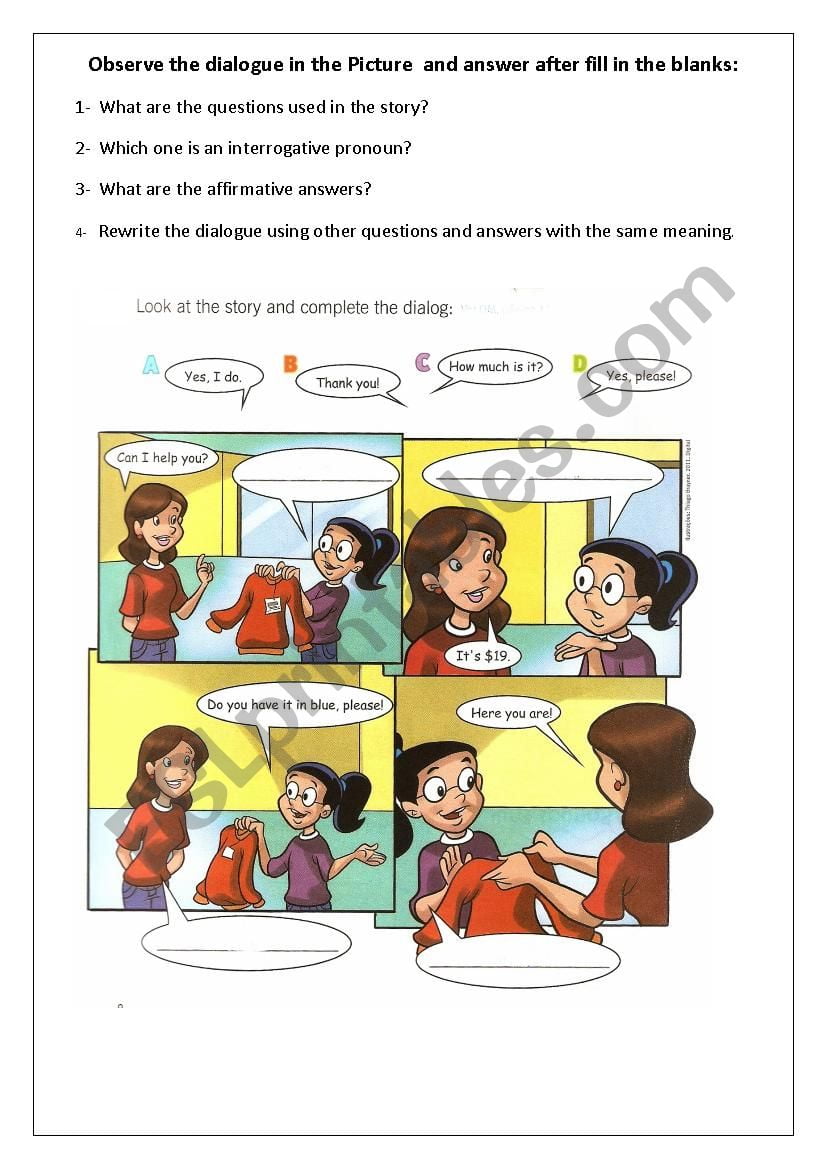 Pronouns Dialogue Worksheets - WorksheetsCity
