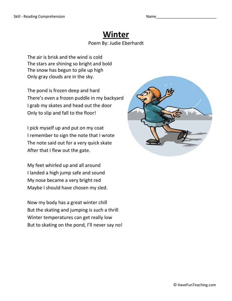 Pick Me Reading Comprehension Worksheets - WorksheetsCity