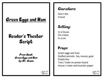 Green Eggs And Ham Reader Theater - WorksheetsCity