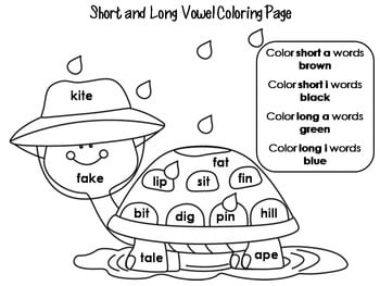 Short Vowels Coloring Worksheets - WorksheetsCity